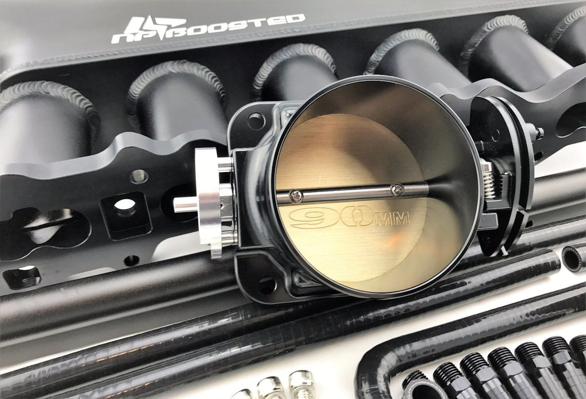 RB20 NPBOOSTED COMPLETE RB INTAKE MANIFOLD 90MM THROTTLE BODY 14MM FUE ...